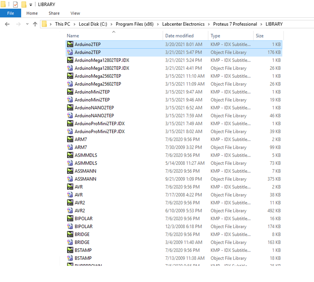 Arduino Library for Proteus V2.0 - The Engineering Projects