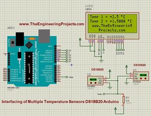 Interfacing of Multiple DS18B20 Arduino - The Engineering Projects