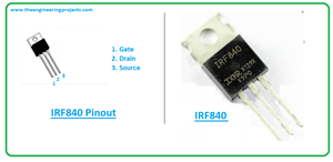 irf840 pinout - The Engineering Projects