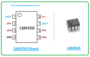 lm4558 pinout - The Engineering Projects
