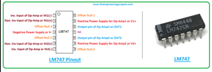 lm747 pinout - The Engineering Projects