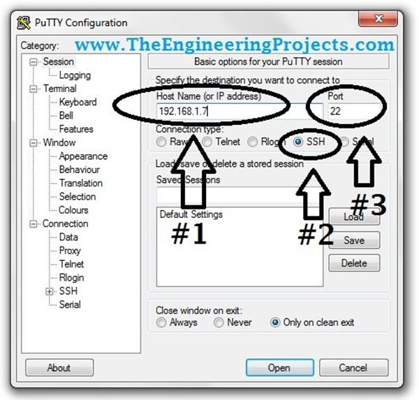 Access Linux Server Of Arduino Yun With Putty The Engineering Projects