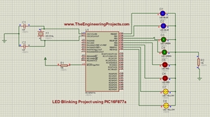 LED Blinking Project using PIC16F877a - The Engineering Projects