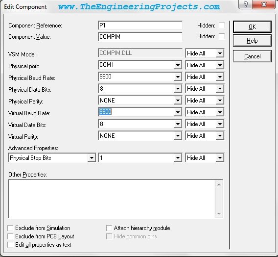 How To Use Virtual Terminal In Proteus Isis The Engineering Projects