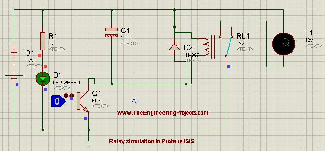 How To Control Relay In Proteus Isis The Engineering Projects