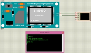 Send SMS with SIM900D in Proteus ISIS - The Engineering Projects