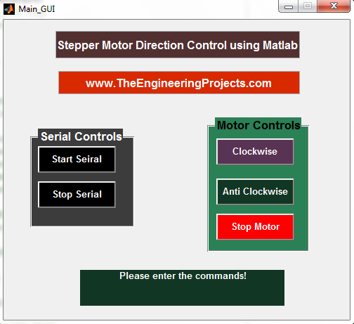 Stepper Motor Direction Control Using Matlab The Engineering Projects
