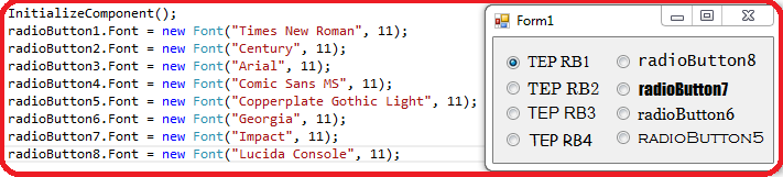 C# RadioButton Control