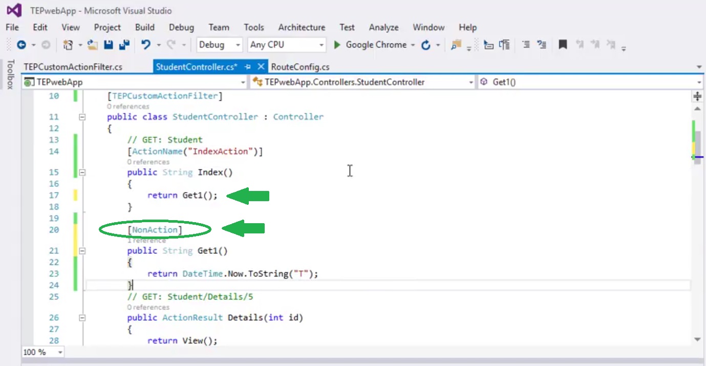 nonaction selector in asp - The Engineering Projects