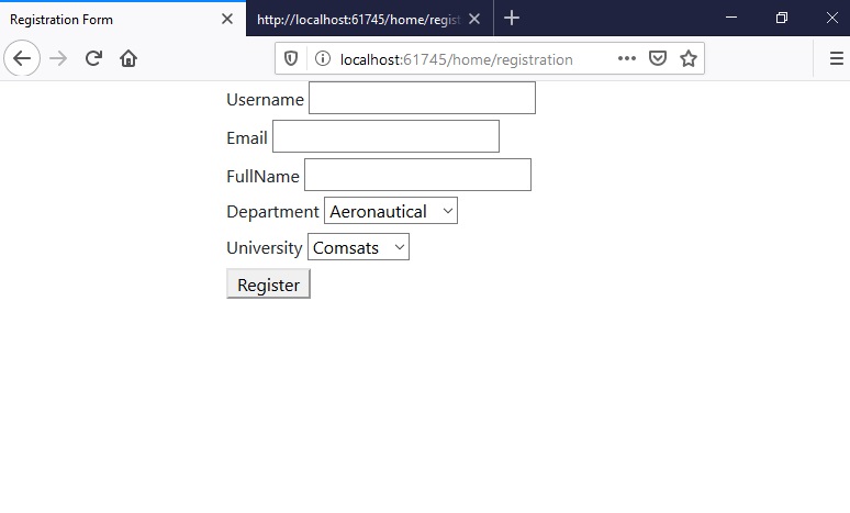 Create A Registration Form In Aspnet Core The Engineering Projects