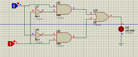 XOR Gate with Truth Table in Proteus ISIS - The Engineering Projects