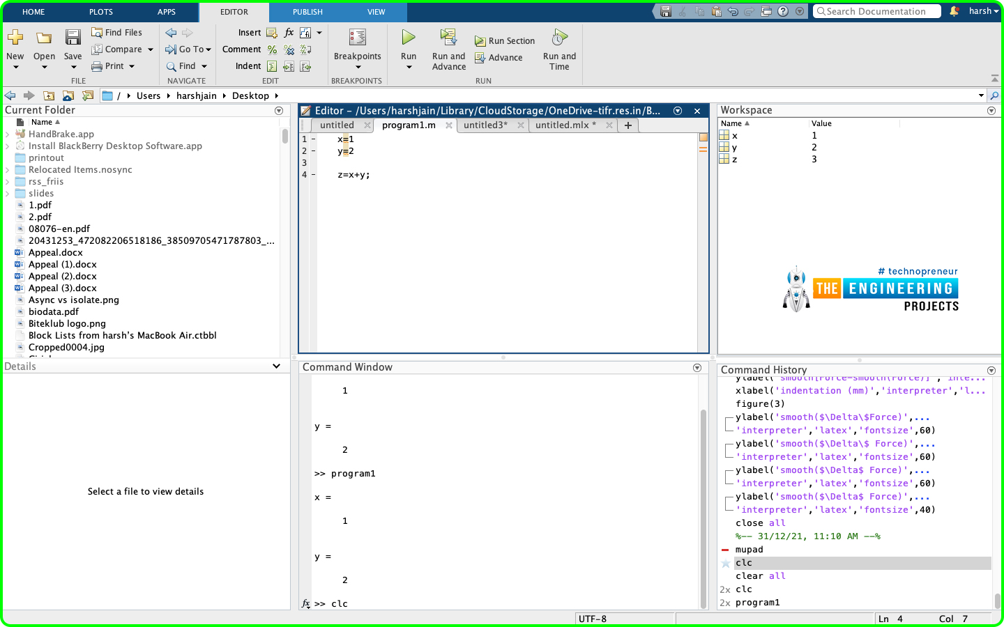 Introduction To MATLAB Command Window The Engineering Projects