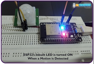 IoT Based Motion Detection with Email Alert using ESP32 - The Engineering Projects